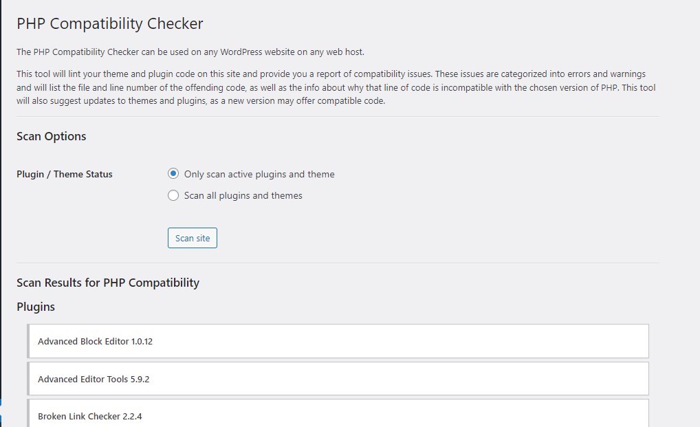 PHPバージョンの互換性をチェックするプラグインPHP Compatibility Checker | Ksanland